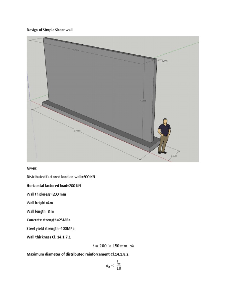 Design of Simple Shear Wall | PDF | Strength Of Materials | Chemical ...