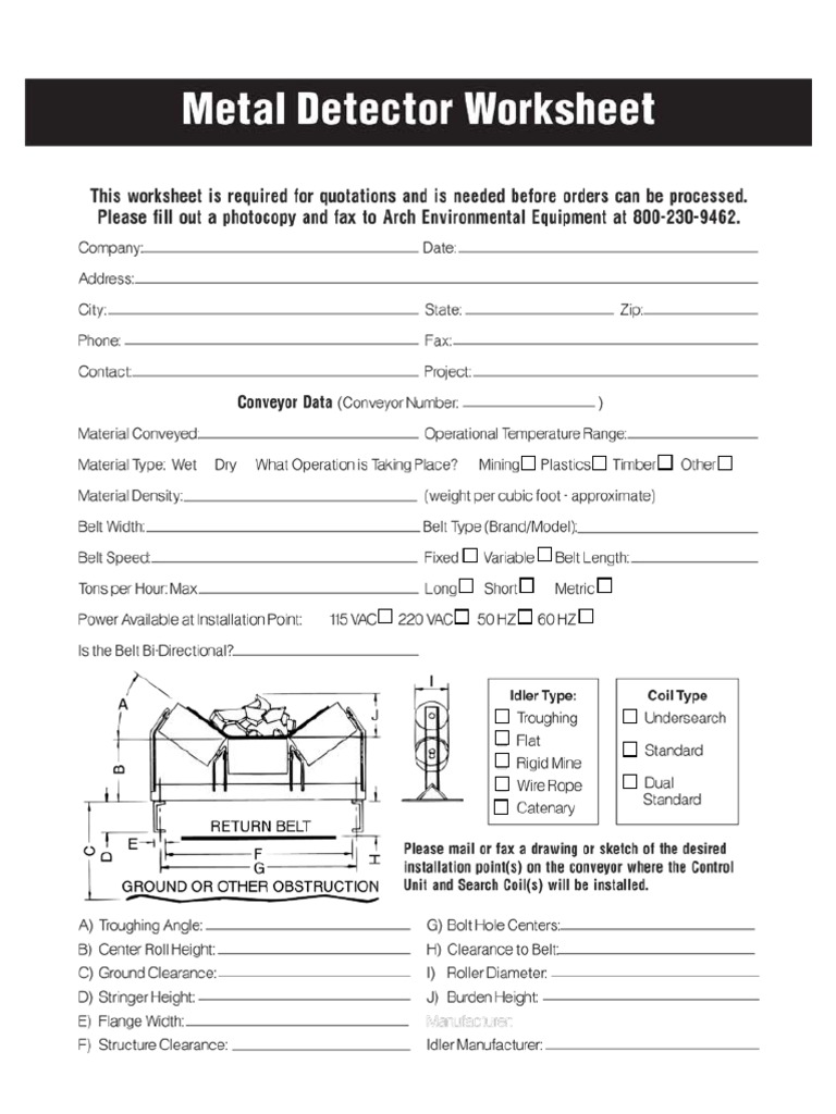 Metal Detector Worksheet | PDF