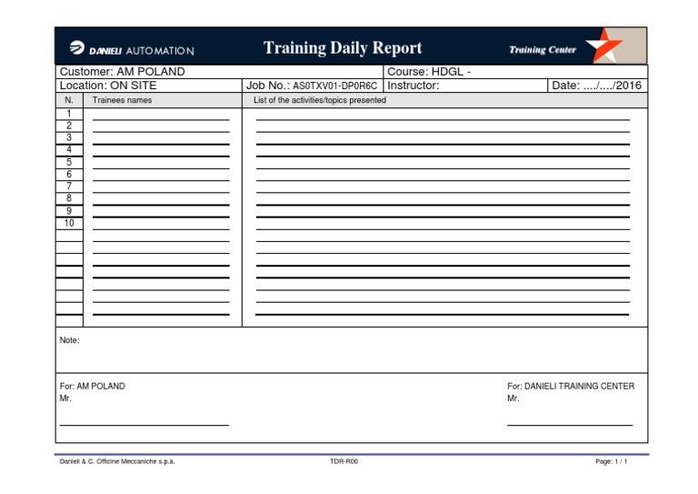 Danieli Automation Training Report | PDF
