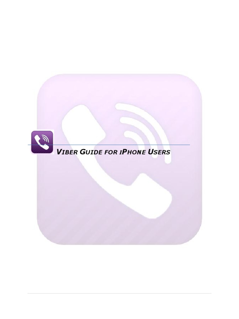 Viber Application Manual PDF | PDF | I Phone | Digital Technology