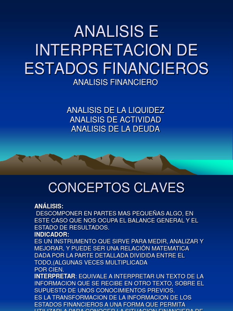 Analisis e Interpretacion de Estados Financieros | PDF