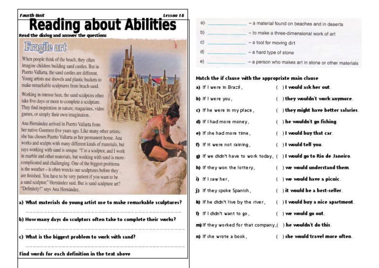 Read The Dialog and Answer The Questions: Fourth Unit Lesson 18 | PDF
