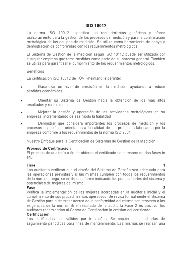 Iso 10012 | PDF | Business | Science