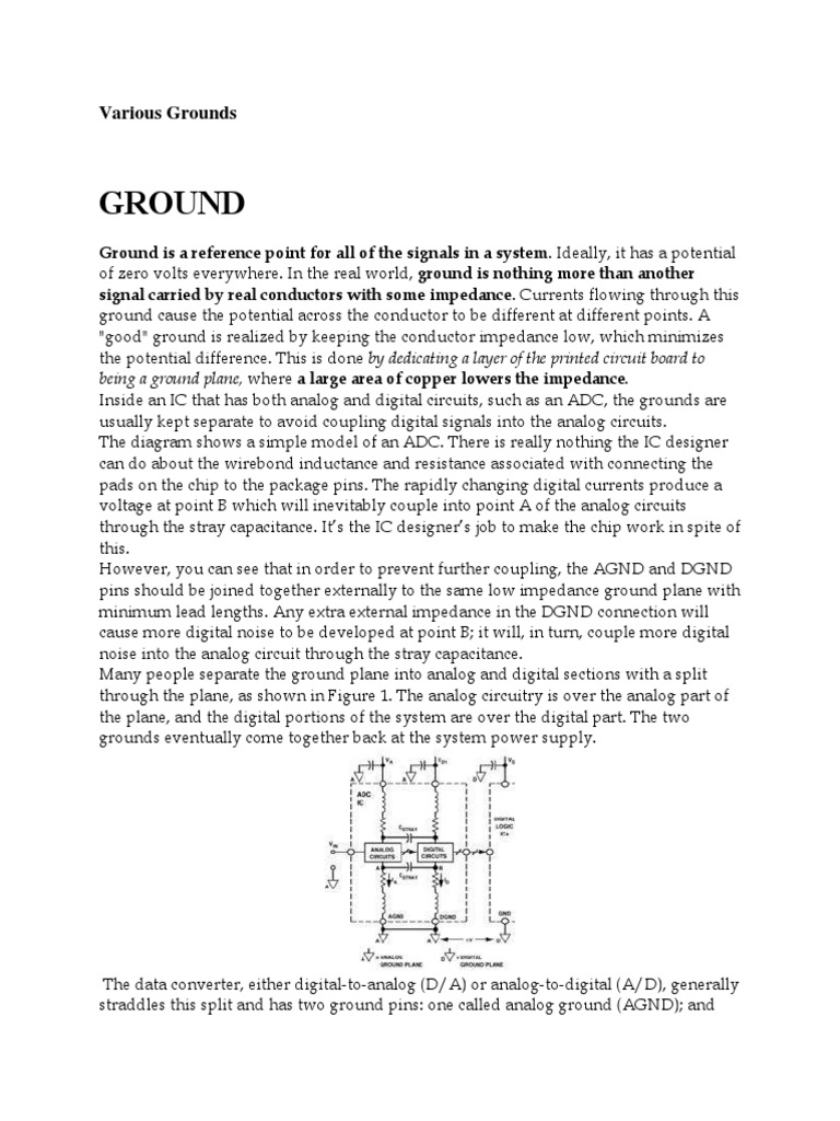Various Grounds | PDF | Analogue Electronics | Electronic Circuits