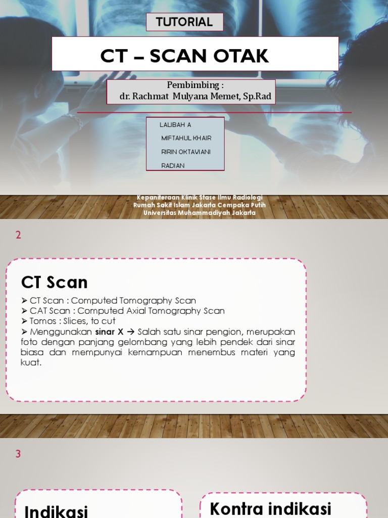Tutorial CT Scan Kepala | PDF