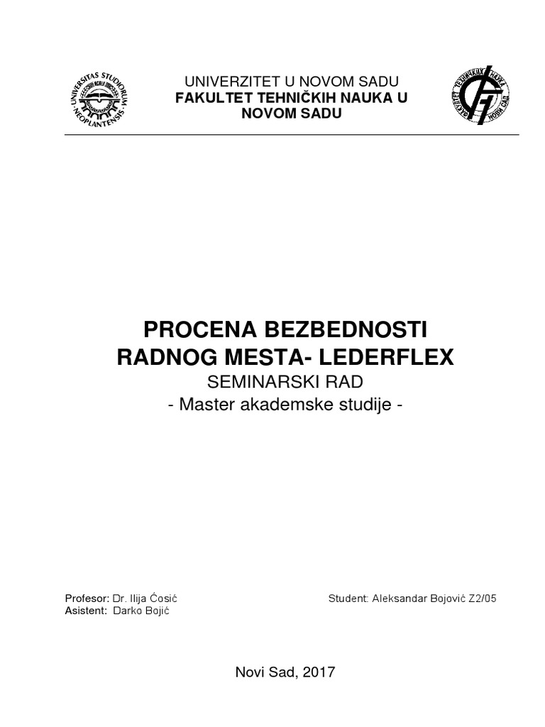Akt Za Procenu Rizika - Lederflex | PDF