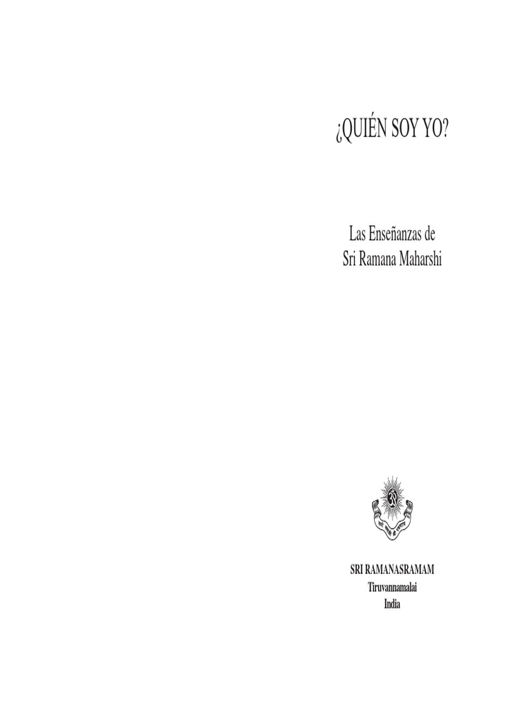 Who Am I Spanish PDF | PDF | Ramana Maharshi | Felicidad