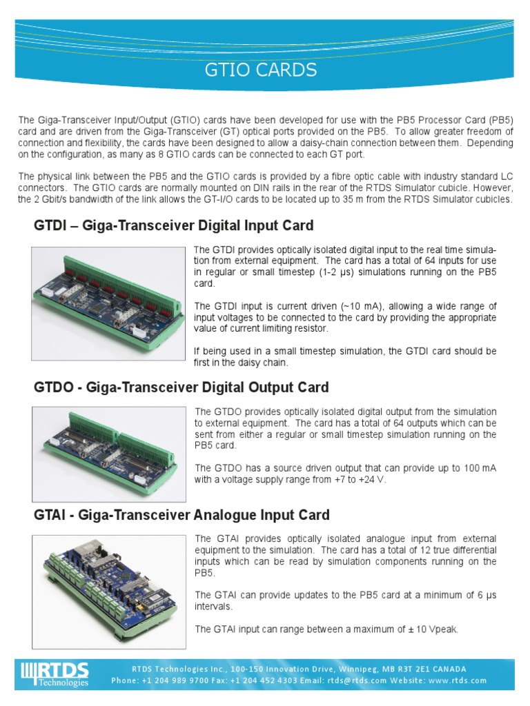Gtio Cards | PDF | Input/Output | Simulation