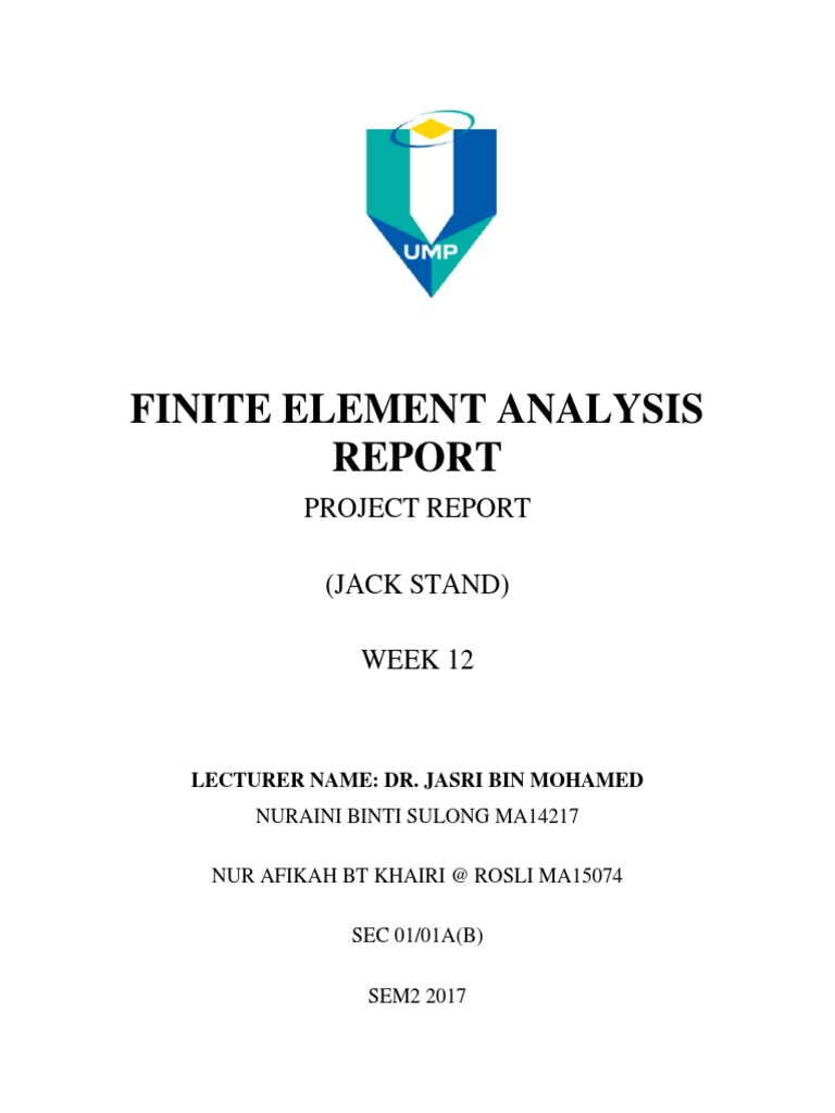 Finite Element Analysis Project Report Pdf Finite Element Method Applied And 