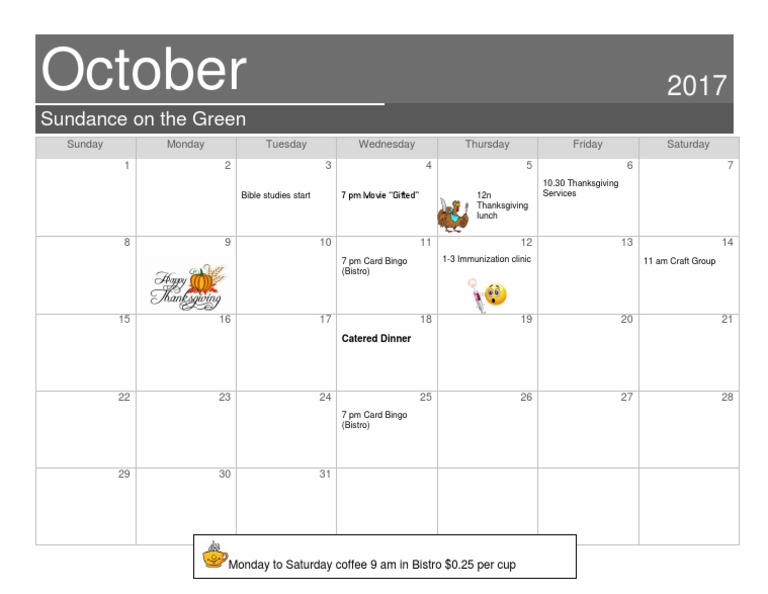October Calendar | PDF