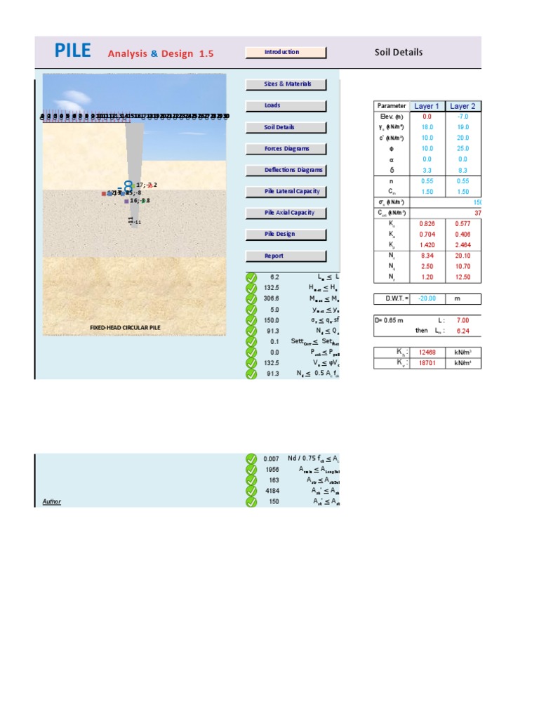 PILE Analysis - Design 1.4 | PDF