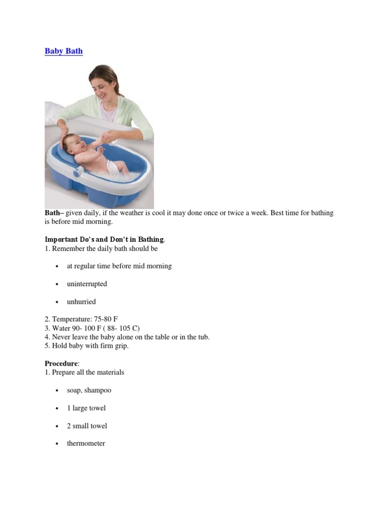Rubber Sheet Use in Baby Bathing | PDF | Wellness