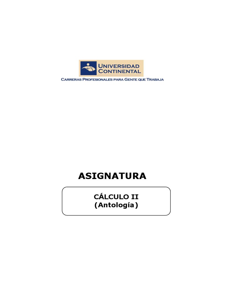 Cálculo II | PDF | Integral | Derivado
