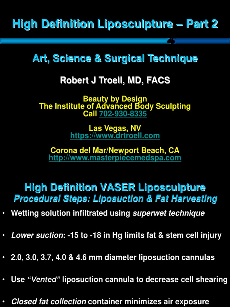High Definition VASER Liposculpture | PDF | Adipose Tissue | Human Anatomy
