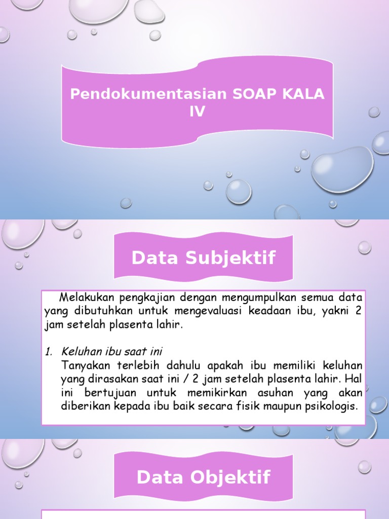 Pendokumentasian SOAP KALA IV | PDF