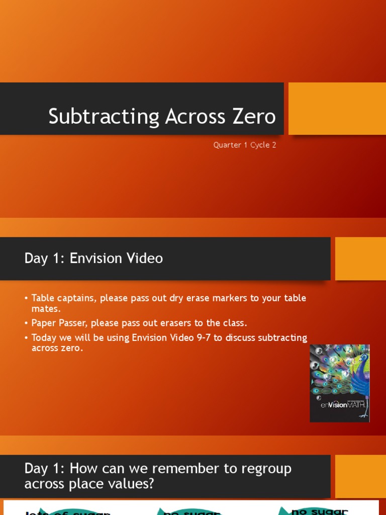 Subtracting Across Zero | PDF | Teaching Mathematics