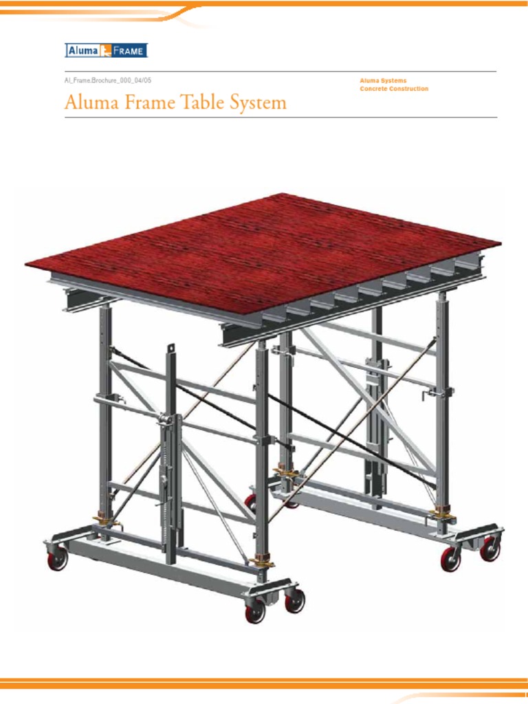 Aluma Frame Table Form | PDF | Beam (Structure) | Economic Sectors