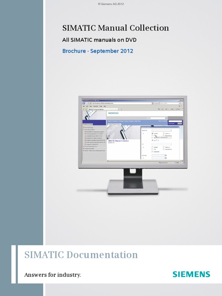 Brochure Simatic Manual Collection en | PDF | Search Engine Indexing | Specification (Technical ...