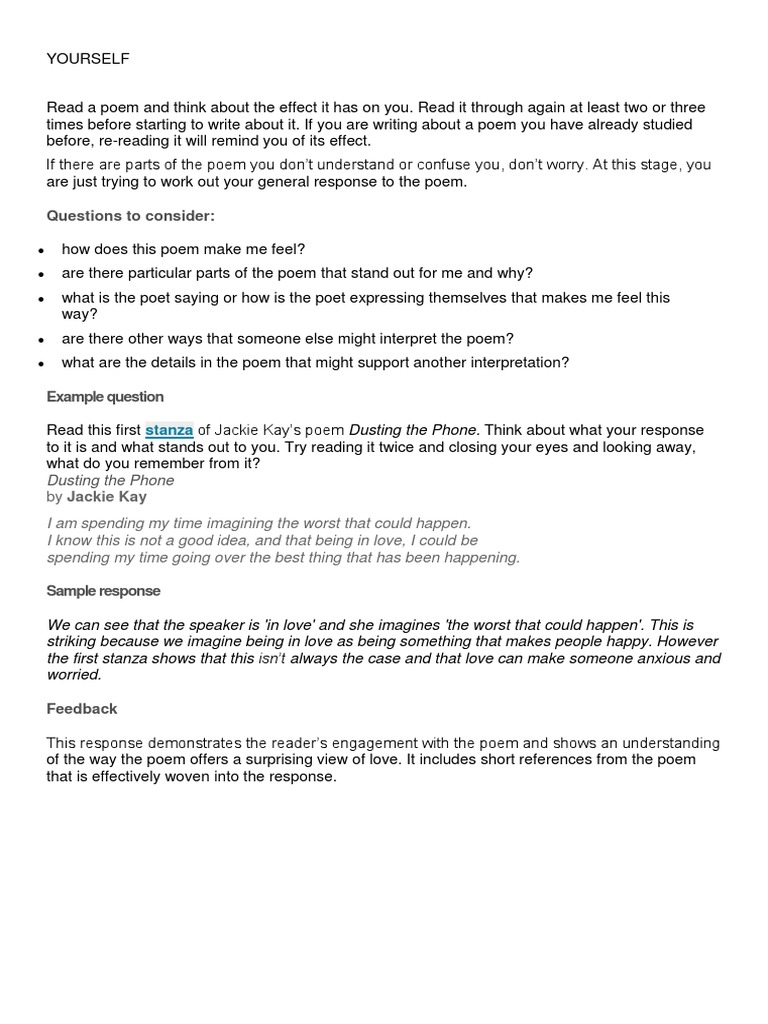 How To Answer Poetry | PDF | Poetry