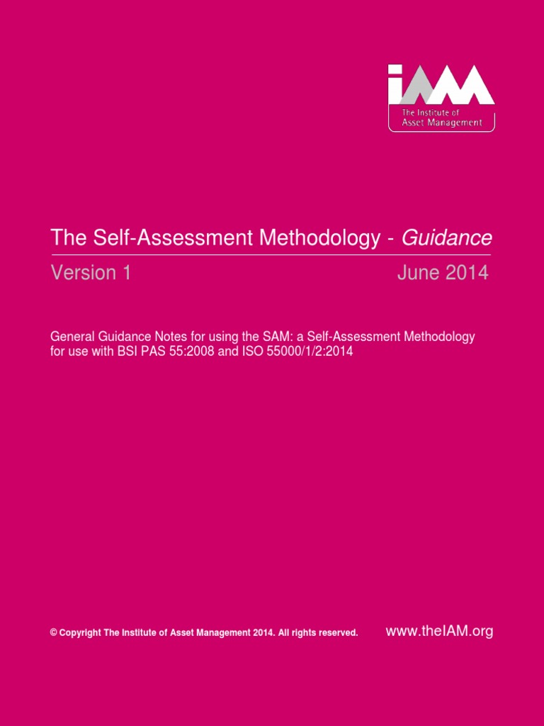 General Guidance Notes For Using The SAM A Self-Assessment Methodology ...