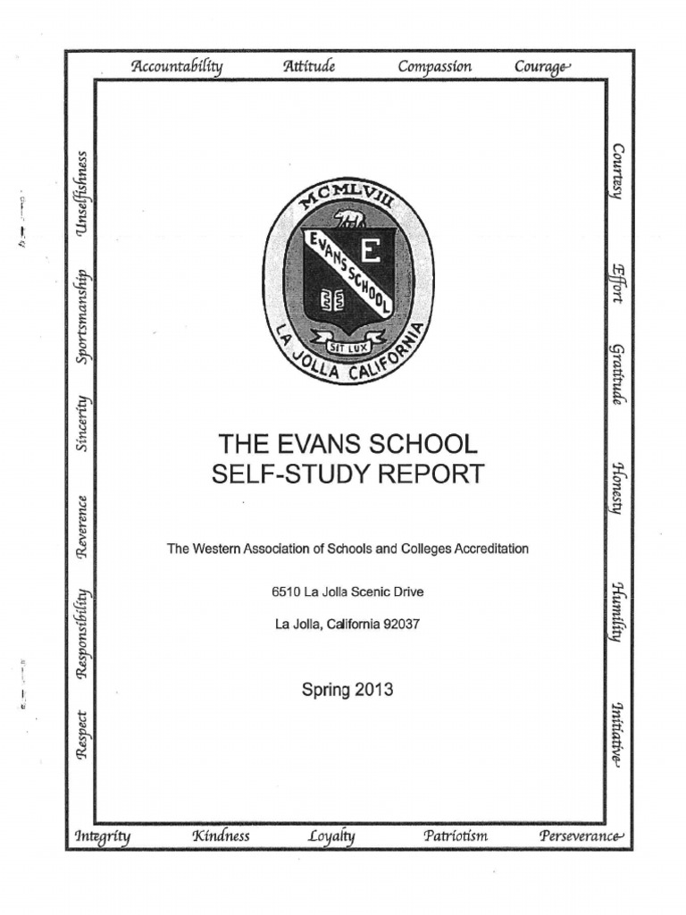 The Evans School WASC Self-Study Report | PDF