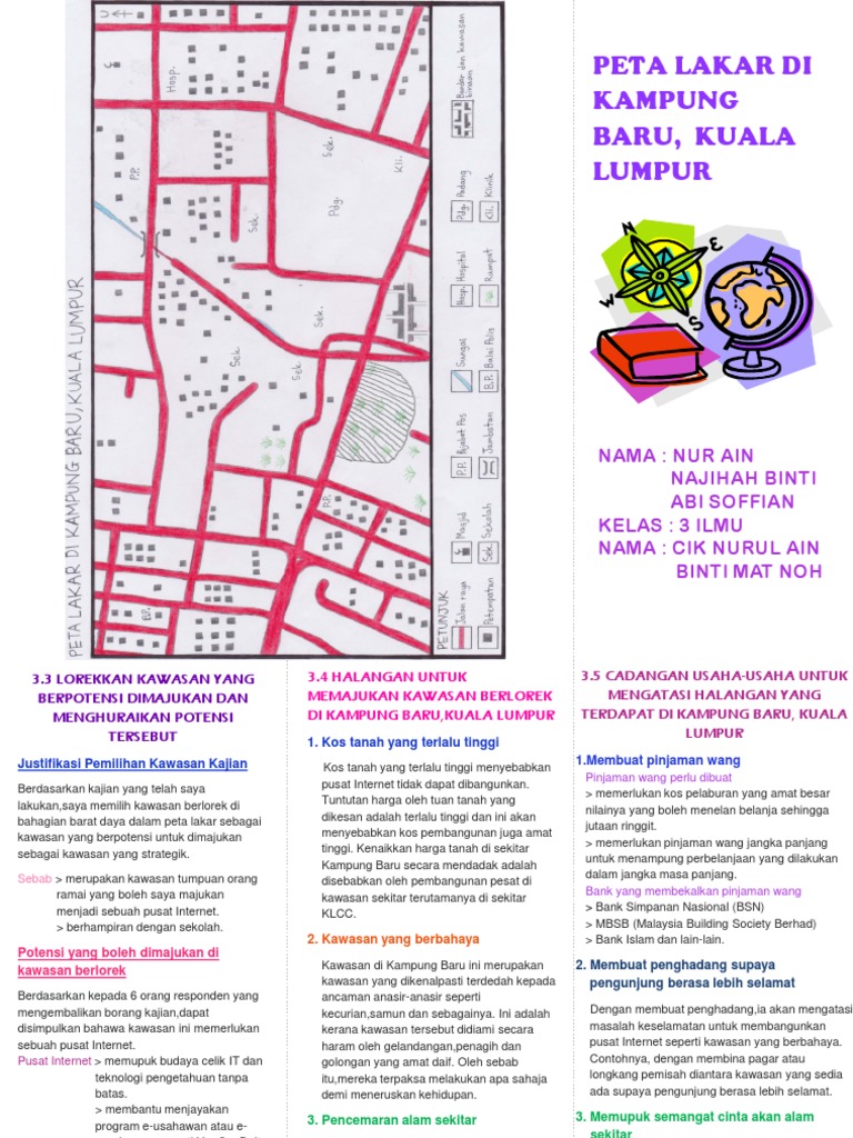 Contoh Brochure Peta Lakar Di Kawasan Kajian | PDF