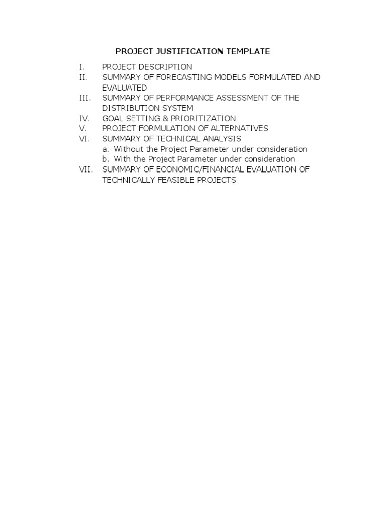 Project Justification Template | PDF | Reliability Engineering ...