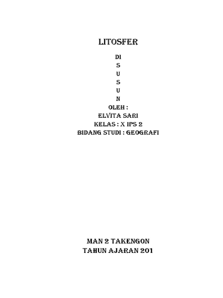 Makalah Litosfer | PDF | Sains & Matematika