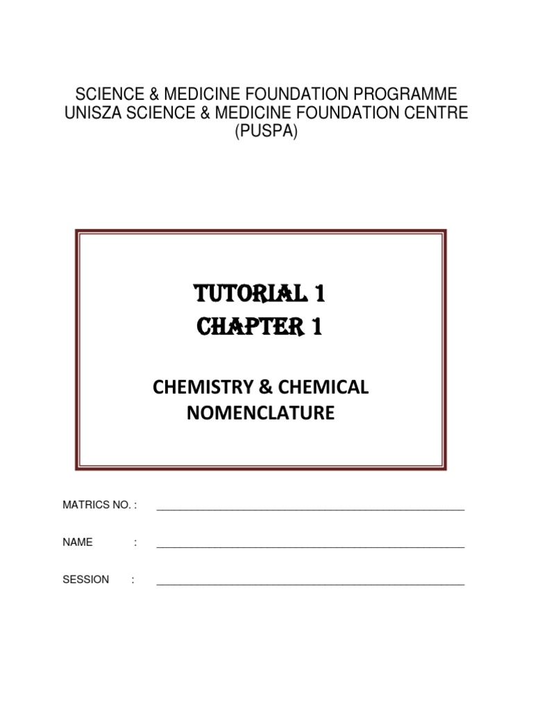 Tutorial Chapter 1 - t1 | PDF