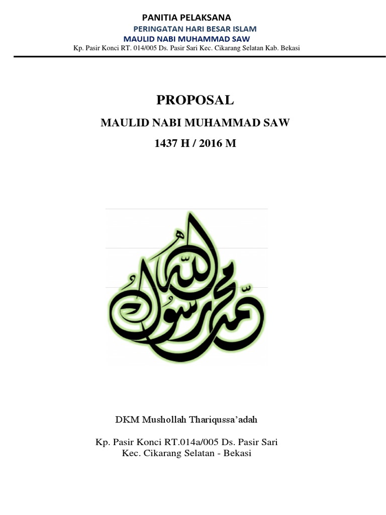Proposal Kegiatan Maulid Nabi | PDF