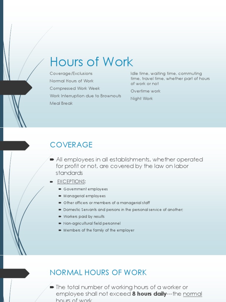 Hours of Work - Labor | PDF | Overtime | Working Time