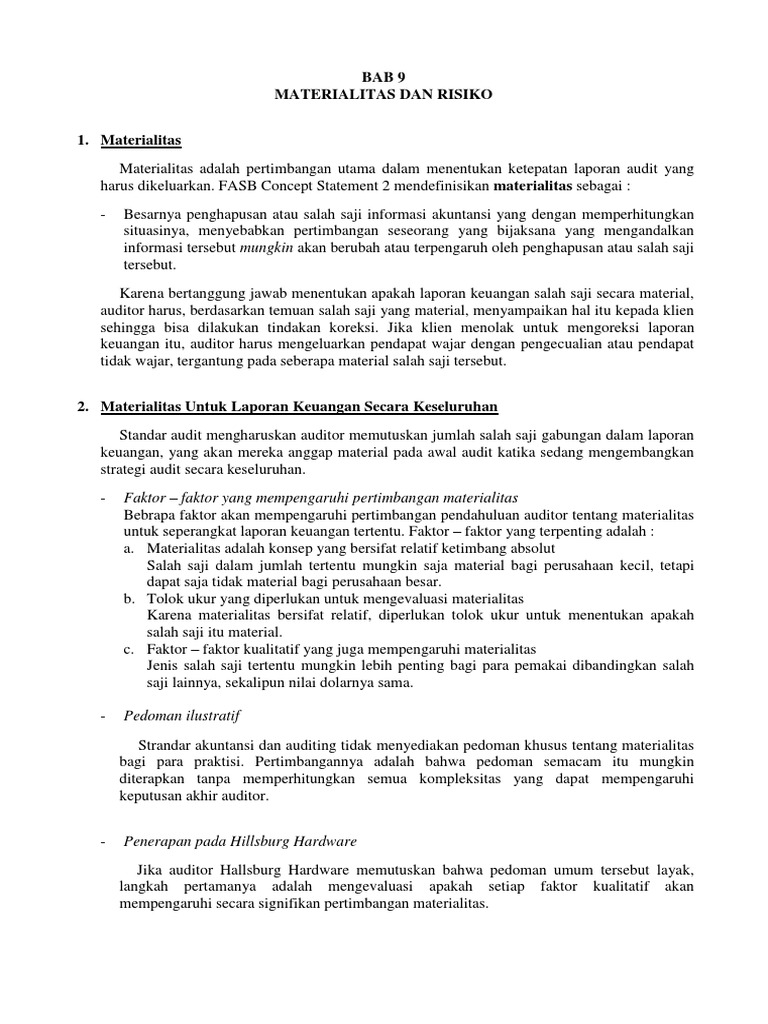 Bab 9 Auditing Arens | PDF | Bisnis | Teknologi & Rekayasa
