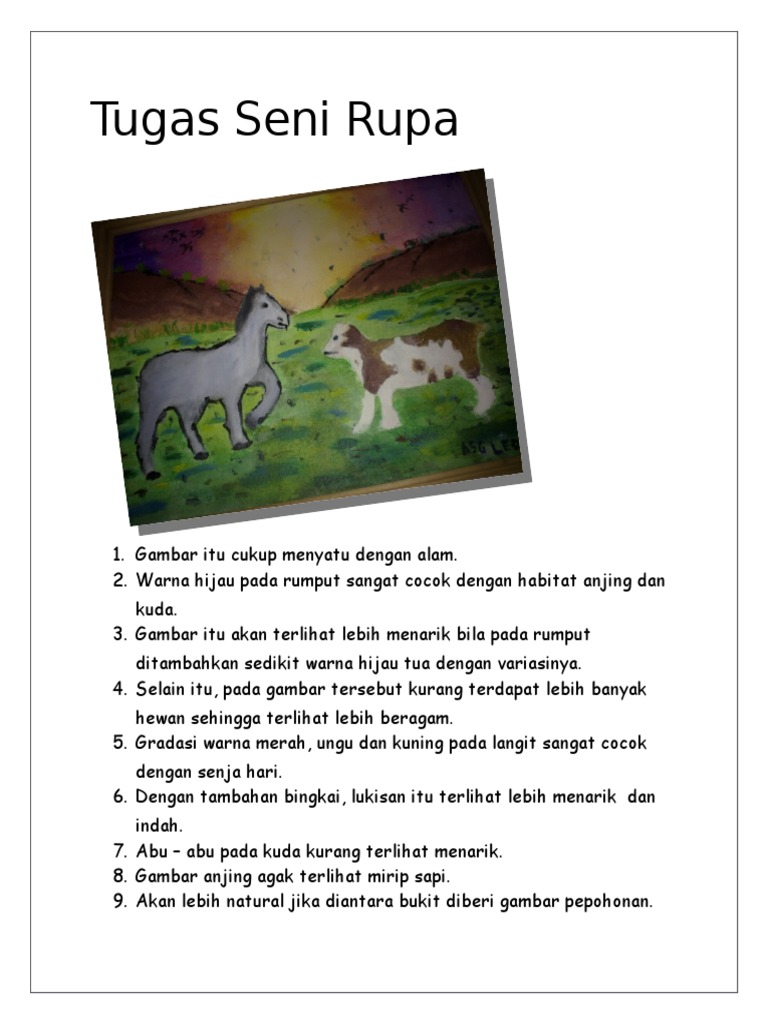 Interpretasi Lukisan | PDF | Griya & Taman | Seni