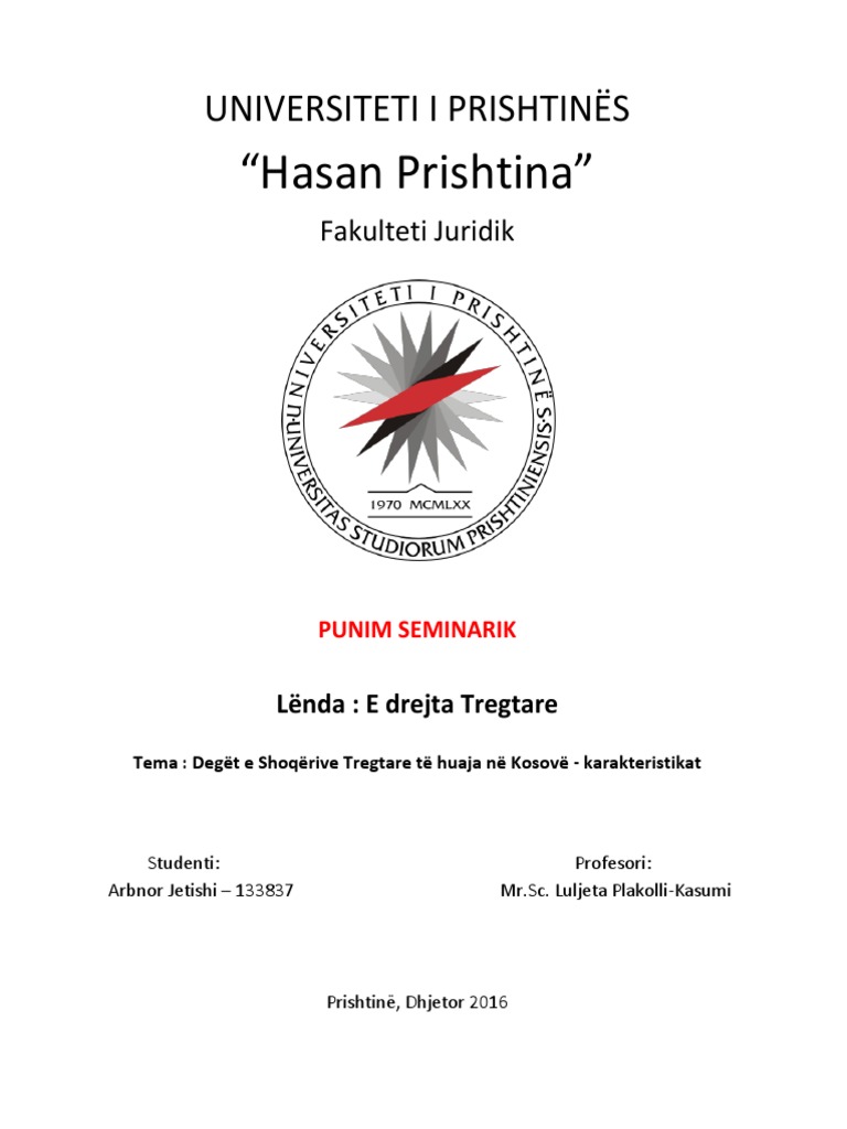 Punim Seminarik - Tregtare | PDF