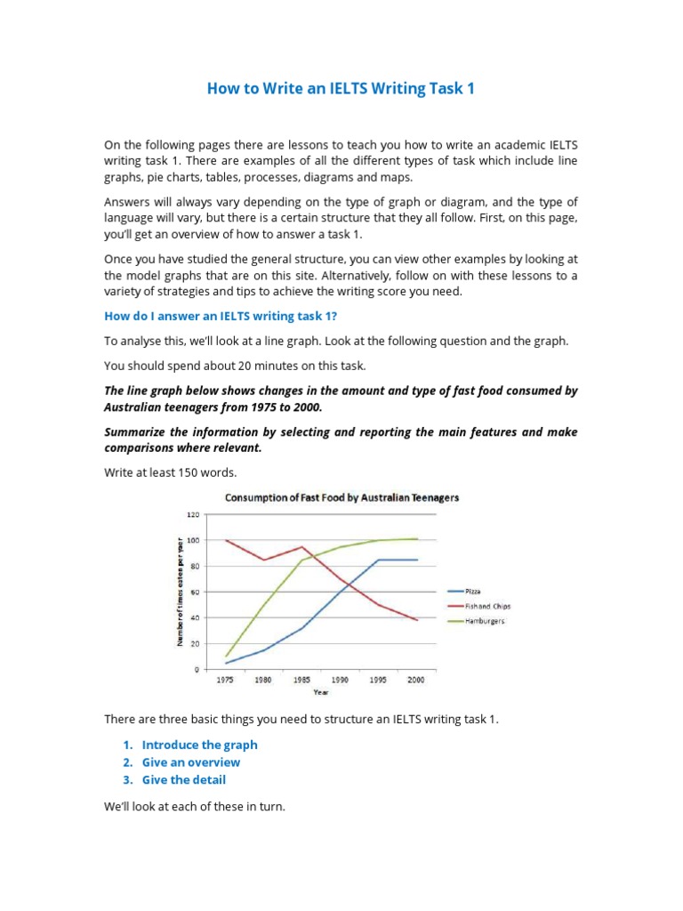 How To Write An IELTS Writing Task 1 | PDF | International English ...