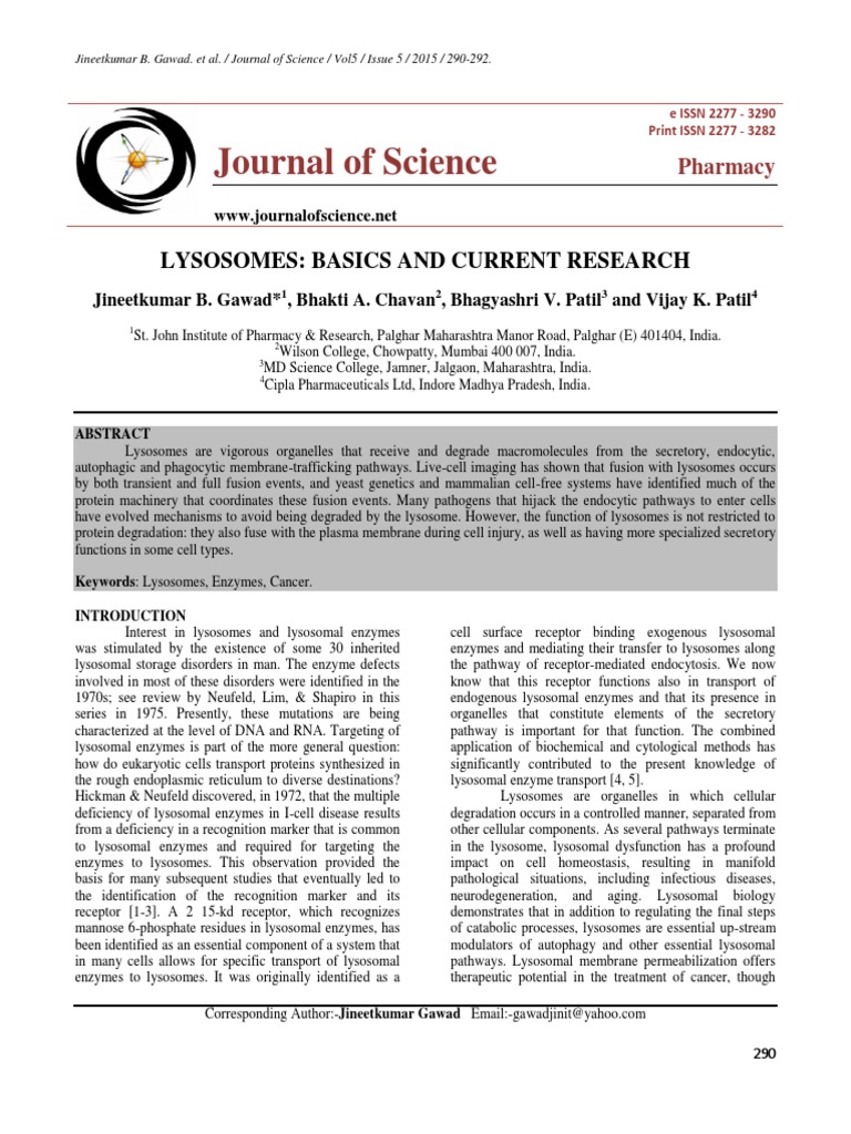 LYSOSOMES | PDF | Lysosome | Autophagy