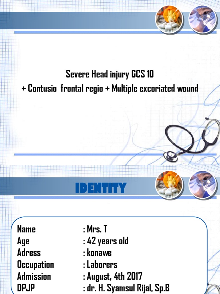 Kasus TCS GCS 10.pptx | Traumatic Brain Injury | Human Diseases And ...