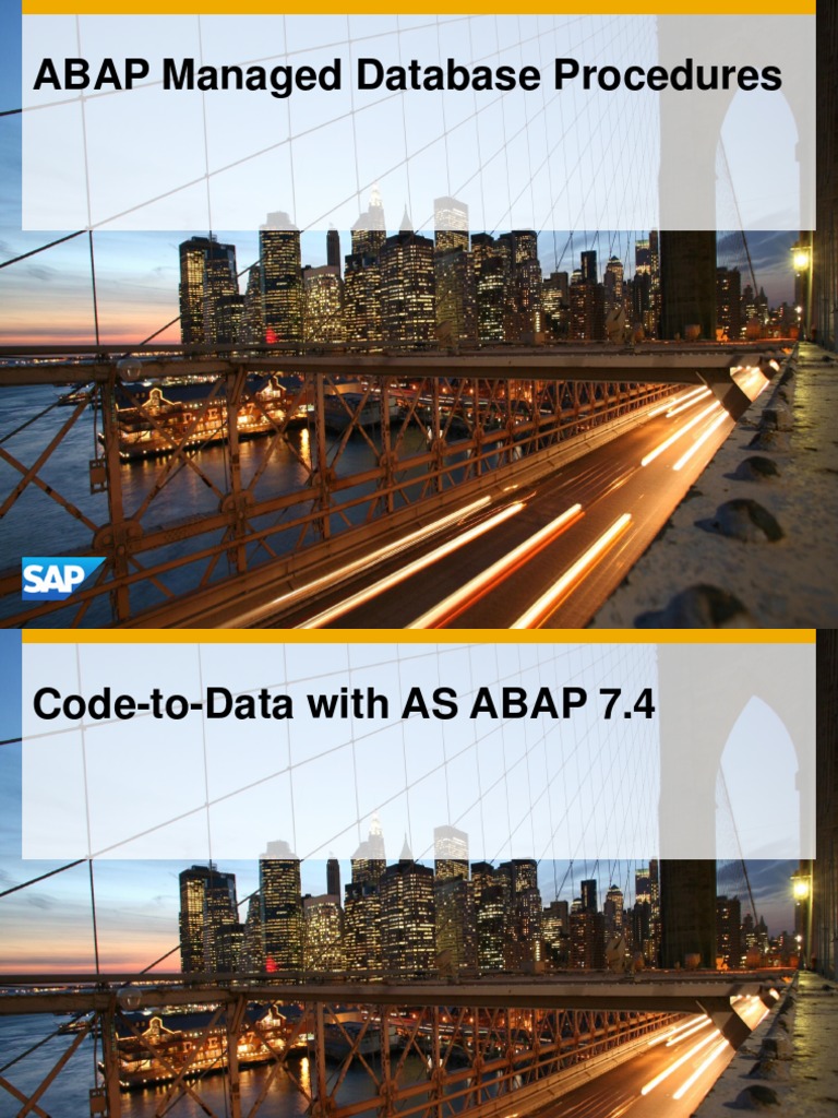 Abap Managed Database Procedures Pdf Method Computer Programming Databases 