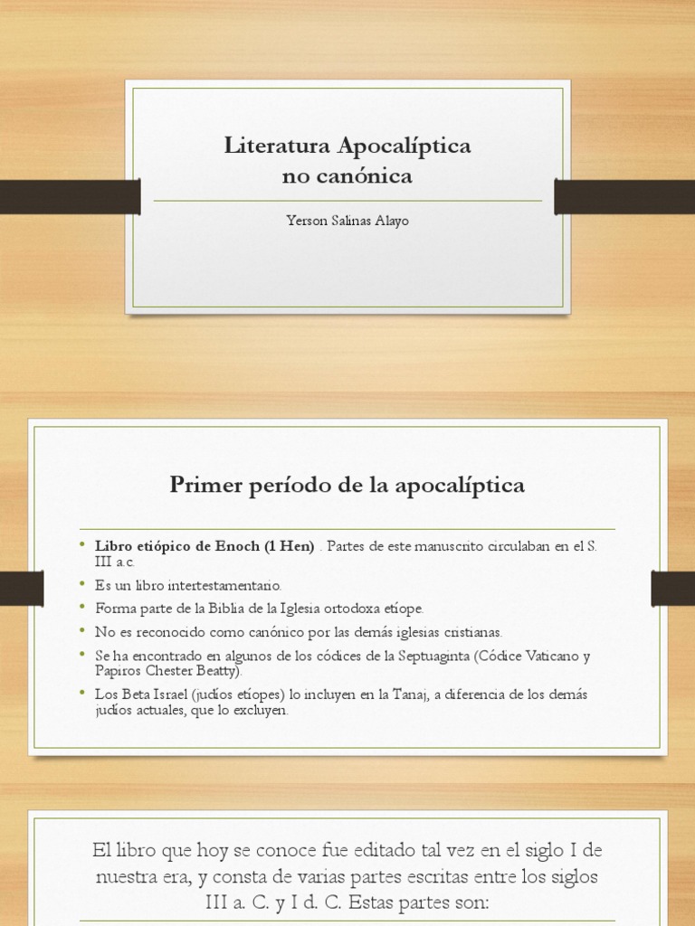 Literatura Apocalíptica No Canónica | PDF | Textos Religiosos | Biblia
