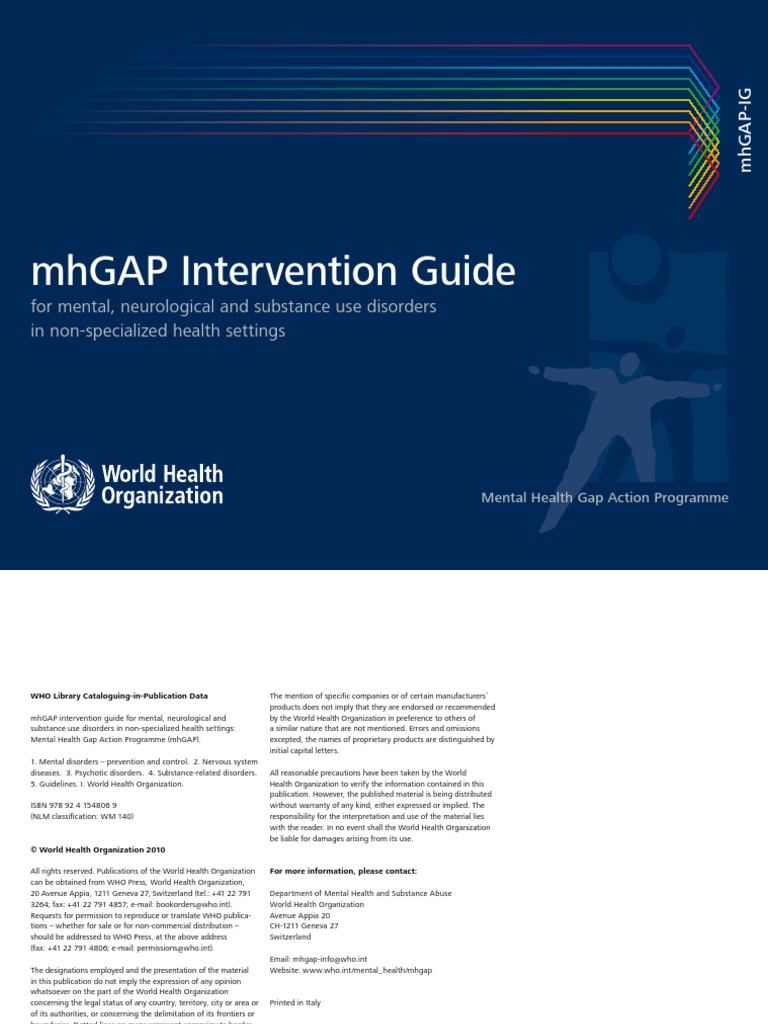 WHO MHGap Guide English PDF | PDF | Evidence Based Medicine | Health ...