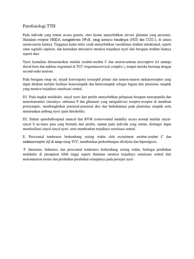 Patofisiologi TTH | PDF