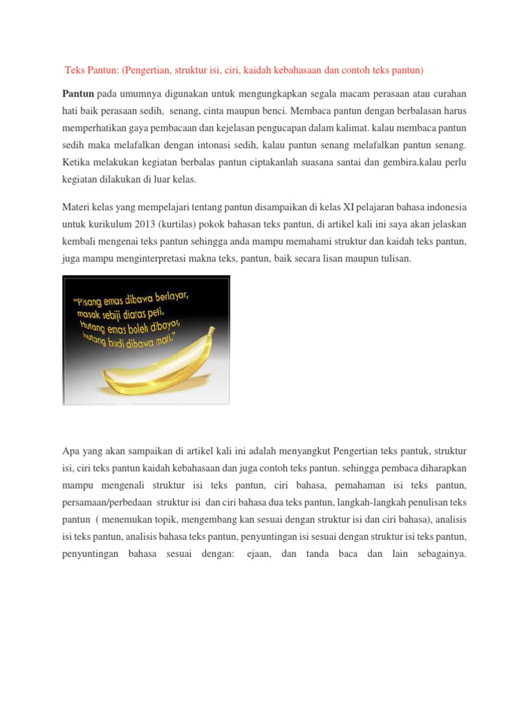 Teks Pantun | PDF