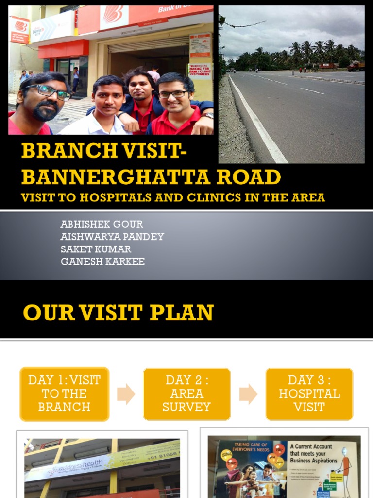 Branch Visit Report: Bannerghatta Road | PDF | Banks | Banking