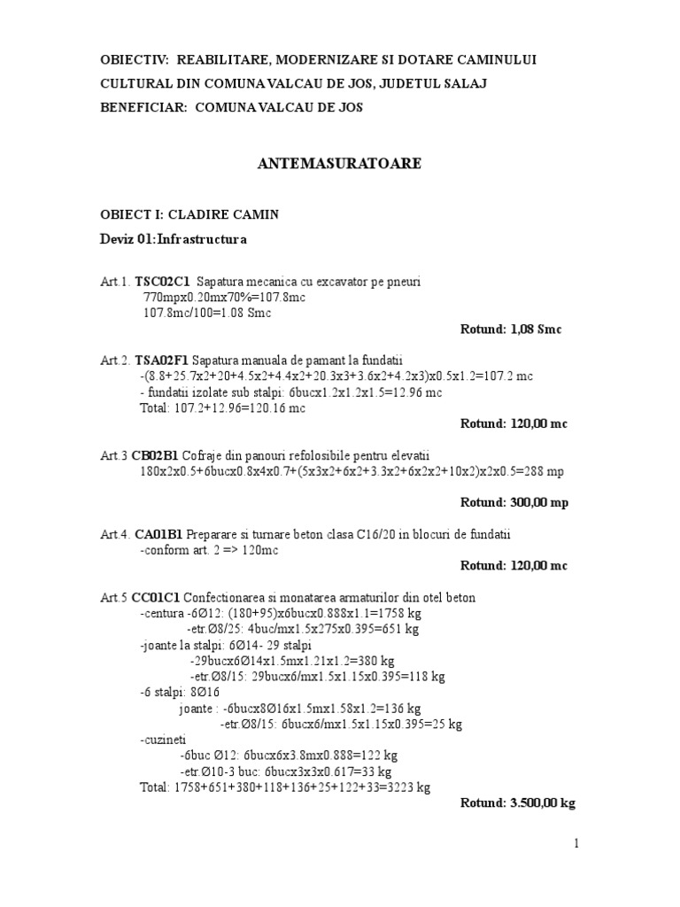 Antemasuratoare | PDF