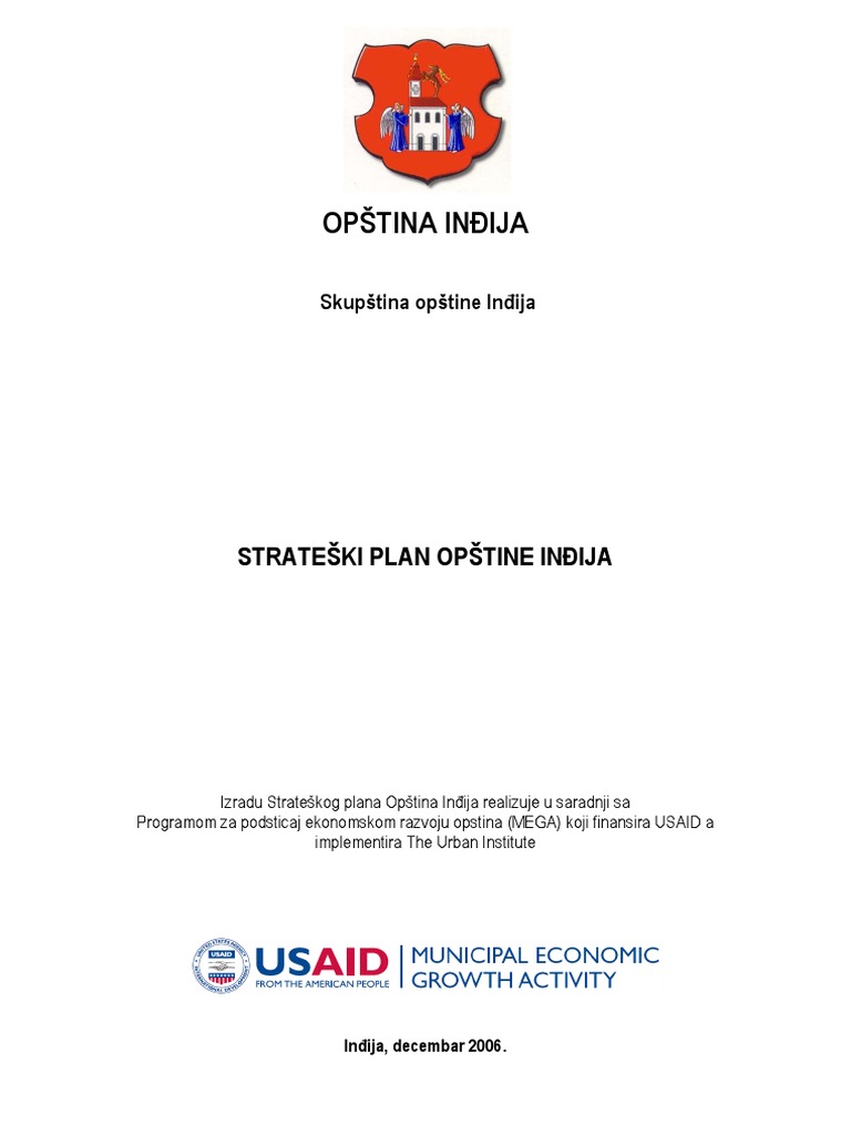 Strateski Plan INDJIJA 1 | PDF