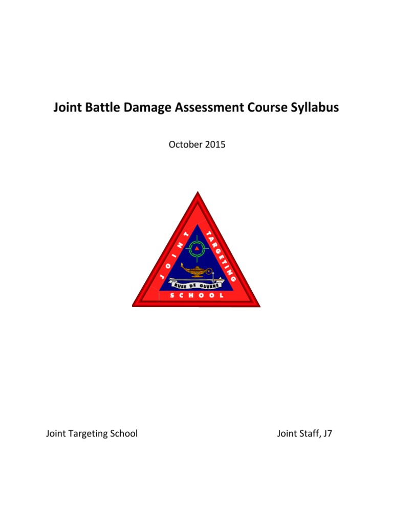 Joint Battle Damage Assessment Course | PDF | Test (Assessment) | Military