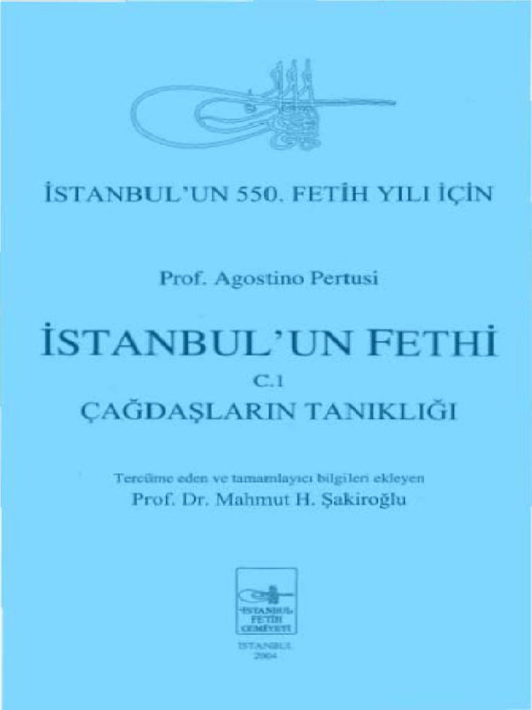 Agostino Pertusi - İstanbulun Fethi C.1 | PDF