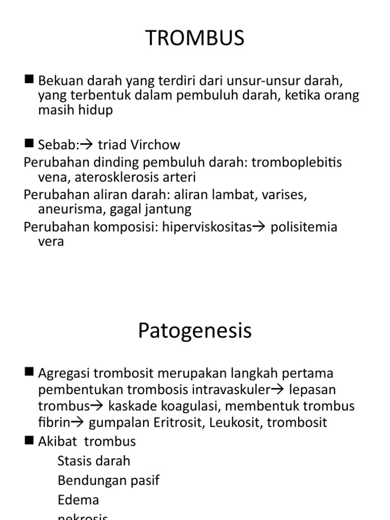 Trombus Embolus | PDF