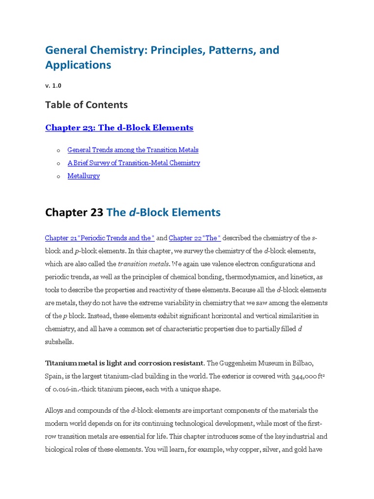 General Chemistry 2017 Notes Stud. | PDF | Transition Metals | Periodic ...