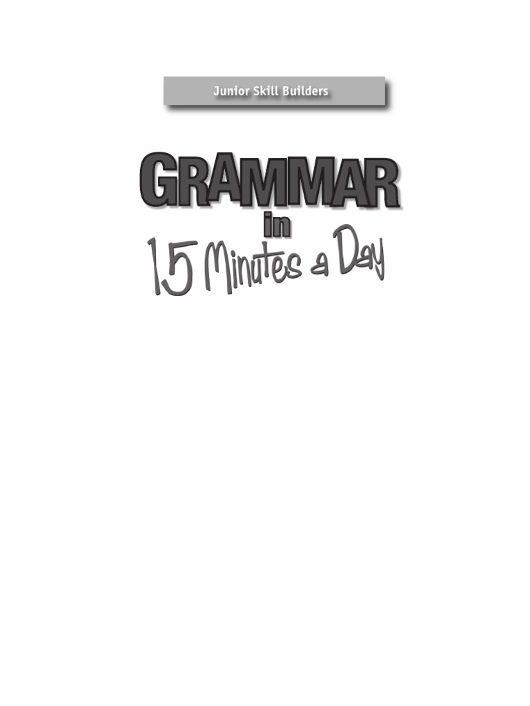 Grammar in 15 Minutes A Day | PDF | Comma | Verb